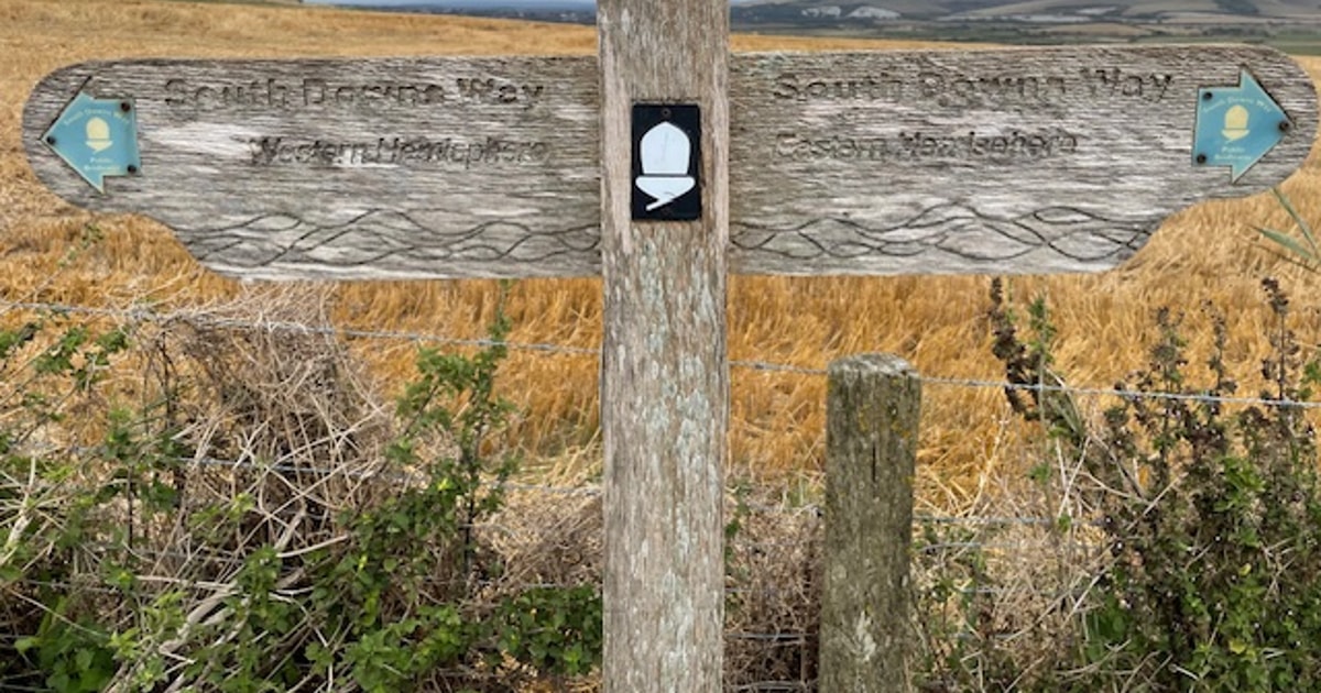 Crossing the meridian: the sign points towards the “western hemisphere ...